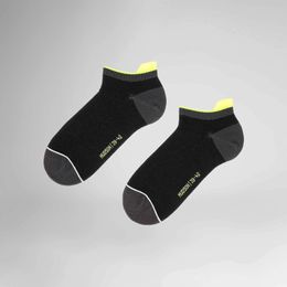 Sneakersocken Hudson "Sneaker Sporty Lip", Herren, Gr. 39-42, schwarz (schwarz 0005), Obermaterial: 76% Baumwolle CO. 22% Polyamid PA. 2% Elasthan EL., Socken Sneakersocken