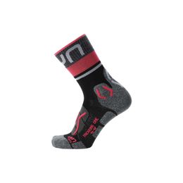 Kurzsocken uyn "Socken 1er Pack", Damen, Gr. 37-38, grau (grau, rosa), Obermaterial: 50% Polyamid PA. 24% Wolle mw. 16% Polypropylen PP. 7% Polyacryl PAN. 3% Elasthan EL., Socken Kurzsocken
