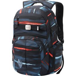 Schulrucksack Nitro "Hero", M&auml;dchen, Gr. B/H/T: 38cm x 52cm x 23cm, schwarz (acid dawn), Nylon, Polyester, Polyethylen, Rucks&auml;cke Schulrucksack, Alltagsrucksack, Gro&szlig;er Freizeitrucksack, Schule, Arbeit und Reise