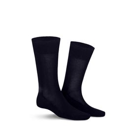 Socken Kunert "Socke George", Herren, Gr. 43-46, lila (schwarz, navy 8010), Obermaterial: 41% Baumwolle CO. 22% Polyamid PA. 21% Wolle WO. 14% Polypropylen PP. 2% Elasthan EL., Socken Socken