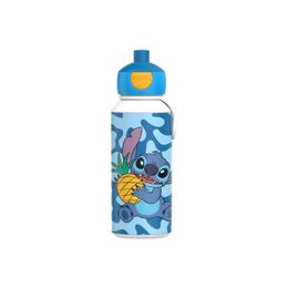Trinkflasche Mepal "Pop-Up Trinkflasche Stitch Campus 400 ml blau-gelb", bunt (blau, gelb), 400ml, Trinkflaschen, Trinkflasche