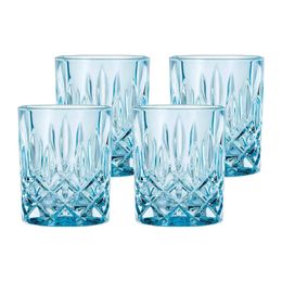 Whiskyglas Nachtmann "Whiskybecher Noblesse Fresh 295 ml 4er Set", blau (aqua), 4 tlg., Glas, Trinkgef&auml;&szlig;e, Whiskyglas