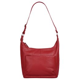 Shopper Bruno Banani, Damen, Gr. B/H/T: 38cm x 29cm x 11cm onesize, rot, Leder, leicht gl&auml;nzend, unifarben, Taschen Shopper, echt Leder
