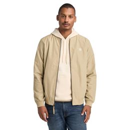 Bomberjacke Timberland, Herren, Gr. S, beige (natur), Web, Obermaterial: 55% Polyester, 45% Baumwolle, unifarben, Jacken Bomberjacke, f&uuml;r Erwachsene, mit Rei&szlig;verschluss, aus Polyester und Baumwolle