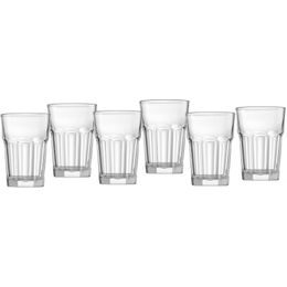 Ritzenhoff & Breker Gl&auml;ser-Set RITZENHOFF & BREKER "Riad", transparent, H:12cm &Oslash;:8cm, Glas, Trinkgef&auml;&szlig;e, Gl&auml;ser-Set, Facetten-Optik, 6-teilig