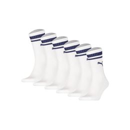 Kurzsocken Puma "Socken 6er Pack", Damen, Gr. 43-46, wei&szlig; (wei&szlig;, blau), Obermaterial: 62% Baumwolle CO. 31% Polyester PES. 5% Polyamid PA. 2% Elasthan EL., Socken Kurzsocken