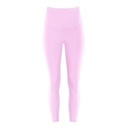 Leggings WINSHAPE "7/8-Tights HWL317C", Damen, Gr. XL, Normalgr&ouml;&szlig;en, rosa (lavender rose), 85% Polyester, 15% Elasthan, Hosen Leggings, mit V-Shape Applikation und Core-Bund