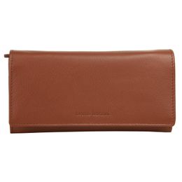 Geldb&ouml;rse Bruno Banani, Damen, braun (cognac), Leder, leicht gl&auml;nzend, unifarben, Kleinlederwaren Geldb&ouml;rse, echt Leder