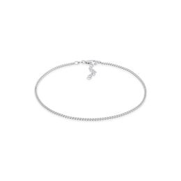 Fu&szlig;kette Elli "Fu&szlig;schmuck Panzer Kette Basic Zeitlos 925 Silber" Gr. 22, silber, Fu&szlig;ketten, Damen, Silber 925 (Sterlingsilber), Fu&szlig;kette