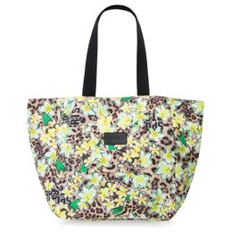 Shopper Marc Cain "Happy Classics", Damen, Gr. B/H/T: 36cm x 37cm x 22cm, granola blumen, Polyester, gemustert, Taschen Shopper, Schultertasche, Sporttasche mit auff&auml;lligem Print