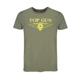 T-Shirt Top Gun "T-Shirt TG2024002", Damen, Gr. S, gr&uuml;n (olive), Obermaterial: 100% Baumwolle CO., Shirts T-Shirt