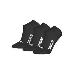 starters Sneakersocken STARTER "Socken STARTER 3pk Sneaker Socks 3er Pack", Damen, Gr. 43-46, schwarz, Obermaterial: 69% Baumwolle CO. 27% Polyester PES. 3% Polyamid PA. 1% Elasthan EL., Socken Sneakersocken