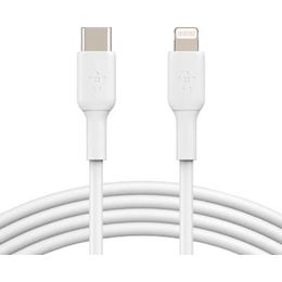 Belkin Smartphone-Kabel "Lightning/USB-C Kabel PVC, mfi zertifiziert, 1m", wei&szlig;, 100cmcm, Kabel, Smartphone-Kabel