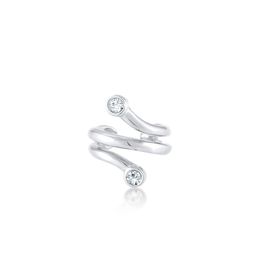 Ohrklemme Elli "Ohrringe Single Earcuff Ohrklemme 925 Silber, mit Kristallen von Swarovski" Gr. 11, silber, Ohrringe, Damen, Silber 925 (Sterlingsilber), Ohrklemme