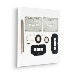 Leinwandbild Komar "Assembly Instructions Cassette - Gr&ouml;&szlig;e 40 x 40 cm", schwarz-wei&szlig; (farbe bild(er): schwarz, wei&szlig;, braun), B:40cm, Holz, Papier, Bilder, Leinwandbild, Keilrahmenbild mi Echtholzrahmen