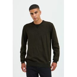 Rundhalspullover Blend "Pullover", Herren, Gr. XL, gr&uuml;n (forest night), Strick, Obermaterial: 100% Polyester, unifarben, regular fit normal, Rundhals, B&uuml;ndchen, Pullover Rundhalspullover, Kunstfaser