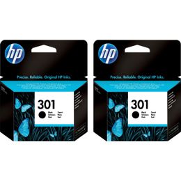 HP Tintenpatrone "HP original Druckerpatrone 301 schwarz, Doppelpack", schwarz, Tintenpatronen, original Druckerpatrone 301 Doppelpack CH561EE schwarz, Tintenpatrone