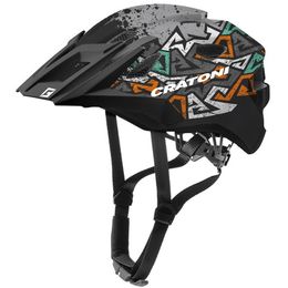 Fahrradhelm Cratoni "AllRide Jr." Gr. 53, schwarz (wild, anthrazit matt), Helme, 53/59 Kopfumfang: 53cm - 59cm, Farbeins&auml;tze, Fahrradhelm