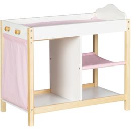 Puppenwickeltisch Roba "Kommode Scarlett", wei&szlig;, Puppenm&ouml;bel, KinderB:30cm H:50cm T:52cm, Holz, Puppenwickeltisch, B:30cm H:50cm T:52cm