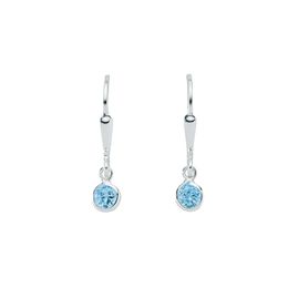 Adelia&acute;s Paar Ohrh&auml;nger ADELIA&acute;S "925 Silber Ohrringe Ohrh&auml;nger mit Zirkonia &Oslash; 4,6 mm", blau, Ohrringe, Damen, Silber 925 (Sterlingsilber), Paar Ohrh&auml;nger