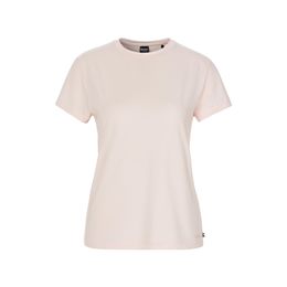 T-Shirt BOSS "Bea_T-Shirt CN", Damen, Gr. L, rosa (light, pastel pink 680), Jersey, Obermaterial: 84% Modal, 16% Elasthan, unifarben, Basic, Basic, Rundhals, eingesetzt eingefasste Kante, Shirts T-Shirt, mit tonigen Logo