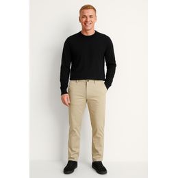 Jack & Jones Chinos JACK & JONES "JPSTOLLIE JJDAVE CHINO", Herren, Gr. 31, L&auml;nge 34, beige (crockery), Web, Obermaterial: 98% Baumwolle, 2% Elasthan, unifarben, regular fit normal, Hosen Chinos, S&auml;ume zum Umschlagen