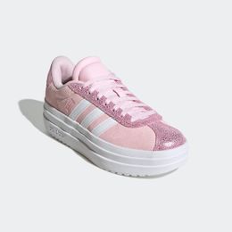 Sneaker adidas Sportswear "VL COURT BOLD KIDS", Damen, Gr. 37, pink (clear pink, cloud wei&szlig;, bliss pink), Leder, Synthetik, Schuhe Sneaker, Inspiriert vom adidas Gazelle Bold, f&uuml;r Kinder & Jugendliche, Topseller