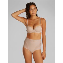 Balconette-BH "PUSH UP STRAPLESS", Damen, Gr. 75, Cup C, beige (cedar), Obermaterial: 79% Polyamid, 21% Elasthan, Calvin Klein Underwear, unifarben, k&ouml;rpernah, BHs Balconette-BH, mit sicherem Halt
