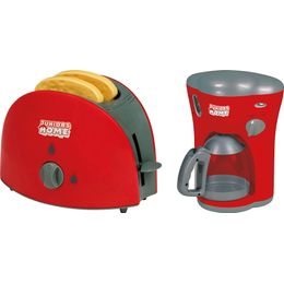 Kinder-Haushaltsset Happy People "Toaster und Kaffeemaschine", rot (rot, grau), Spielzeug-Haushaltsger&auml;te, Kinder, Kunststoff, Kinder-Haushaltsset, mit Licht- und Soundeffekt