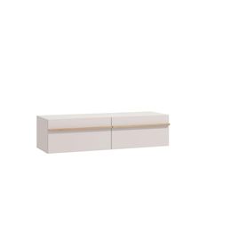 Lowboard Inosign "Arles TV-Kommode, Breite 128 /154/192 cm, TV-Schrank,, Wandmontage", wei&szlig; (cashmere), B:128cm H:31,5cm T:44cm, FSC-zertifizierter Holzwerkstoff, Sideboards, Lowboard, mit geschlossenen F&auml;chern, in Kaschmir Farbe, mit Klappent&uuml;ren
