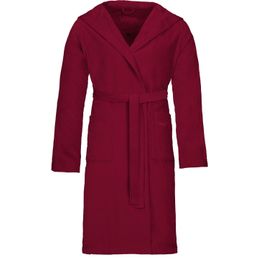 Unisex-Bademantel Vossen "Texas, ideal f&uuml;r Sauna & Spa, Hotelbademantel, Morgenmantel" Gr. M, rot (rubin), L:111cm, Webvelours, Hausm&auml;ntel, Unisex-Bademantel, f&uuml;r Damen & Herren