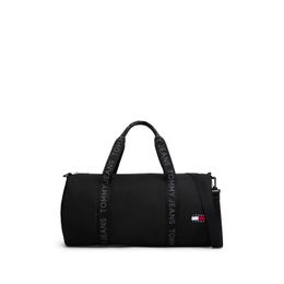Weekender Tommy Jeans "TJM ESS DAILY DUFFLE", Damen, Gr. B/H/T: 48cm x 26cm x 26cm, schwarz, Textil, Taschen Weekender, Unisex Reisetasche, Freizeittasche mit logobedruckten Tragegriffen