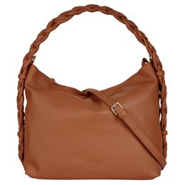 Umh&auml;ngetasche Samantha Look, Damen, Gr. B/H/T: 35cm x 27cm x 11cm onesize, braun (cognac), Leder, clean, Taschen Umh&auml;ngetasche, echt Leder, Made in Italy