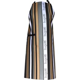 Kochsch&uuml;rze Bugatti "Bugatti Tape", schwarz (schwarz, grau, taupe), B:80cm L:85cm, Baumwolle, Sch&uuml;rzen, Kochsch&uuml;rze