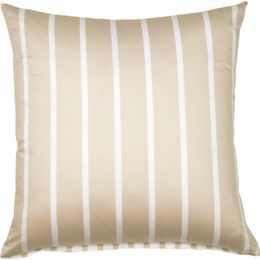Kissenbezug Janine "modernclassic 39028-28", beige (naturell), B:80cm L:80cm, Mako-Satin, Obermaterial: 100% Baumwolle, Kissenbez&uuml;ge, Kissenbezug, mit Rei&szlig;verschluss