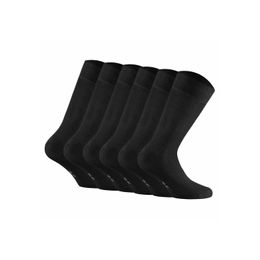 Kurzsocken Rohner Socks "Socken Cotton 3er Pack 6er Pack", Damen, Gr. 47-50, schwarz, Obermaterial: 65% Wolle mw. 25% Baumwolle CO. 8% Polyamid PA. 2% Elasthan EL., Socken Kurzsocken