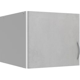Aufsatzschrank wimex "Multiraumkonzept", wei&szlig; (wei&szlig;, abgesetzt beton, nachbildung lichtgrau), B:40cm H:40cm T:54cm, Schr&auml;nke, Aufsatzschrank, Breite 40 cm
