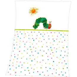 Babydecke "Die kleine Raupe Nimmersatt", bunt, B:75cm L:100cm, Polyester, Wohndecken, Babydecke, mit niedlichem Raupen-Motiv, Kuscheldecke