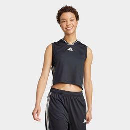 Tanktop adidas Sportswear "W TIRO Q2 TK", Damen, Gr. M, schwarz-wei&szlig; (schwarz, wei&szlig;), Obermaterial: 100% Polyester, Tops Tanktop, sportliche Schnittform, f&uuml;r Laufen, ohne Verschluss, aus Polyester