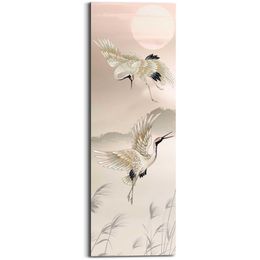 Wandbild Reinders "Kraniche in Pastel", beige (farbe bild(er): beige), B:30cm H:90cm T:2cm, Holzwerkstoff, Bilder, Wandbild