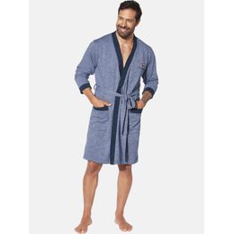 Hausanzug Jan Vanderstorm "Morgenmantel SOGIR", Herren, Gr. XL, blau, Obermaterial: 60% Baumwolle CO. 40% Polyester COOLMAX PES(Coolmax)., Homewear-Sets Hausanzug