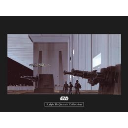 Bild Komar "Star Wars Classic RMQ Death Star Hangar", bunt (farbe bild(er): bunt), B:40cm H:30cm, Holz, Papier, Bilder, Bild, Wandbild zur Dekoration im Kinderzimmer - ohne Rahmen