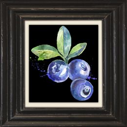 Leinwandbild queence "Heidelbeeren", blau (farbe bild(er): blau), B:40cm H:40cm T:2cm, Canvas, Holzrahmen, Bilder, Leinwandbild, Premium-Leinwandstoff, Handarbeit aus Deutschland, 40x40cm