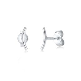Paar Ohrstecker Elli "Ohrringe Bogen Geo Trend Minimal 925 Silber" Gr. 2, silber, Ohrringe, Damen, ohne Stein, Silber 925 (Sterlingsilber), Paar Ohrstecker