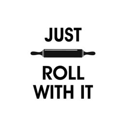 Wanddekoobjekt queence "JUST ROLL WITH IT", schwarz, B:30cm H:45cm T:0,1cm, Stahl, Wanddekoobjekte, Wanddekoobjekt, Stahlschild, Blechschild, Spruch, Witzig, Wanddeko, retro, 20x30cm