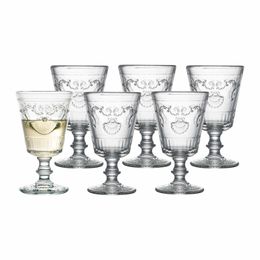 Weinglas LA ROCH&Egrave;RE FRANCE "Weingl&auml;ser Versailles 200 ml 6er Set transparent", bunt (transparent), 6 tlg., Glas, Trinkgef&auml;&szlig;e, Weinglas