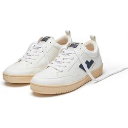 Sneaker FLAMINGOS LIFE "ROLAND V.10", Herren, Gr. 36, wei&szlig; (wei&szlig; indigo ivory), Synthetik, Textil, Schuhe Sneaker, veganer Sneaker, Obermaterial aus 70% Maisresten