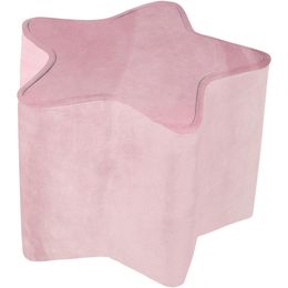 Kinderhocker Roba "Lil Sofa", bunt (rosa, mauve), Hocker, Kinder, B/H/T: 32cm x 24cm x 30cm, Samt, Kinderhocker, in Sternform, B:32cm H:24cm T:30cm