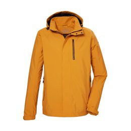 Outdoorjacke Killtec "KOS 52 MN JCKT", Herren, Gr. L, gold (altgoldfarben), Obermaterial: 100% Polyester;Futter: 100% Polyester, Jacken Outdoorjacke, Funktionsjacke: wind- und wasserdicht, atmungsaktiv, abnehmbare Kapuze