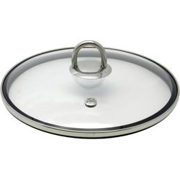 Topfdeckel ELO "Protection", silber (silberfarben, transparent), &Oslash;:28cm, Edelstahl, Glas, Deckel, Topfdeckel, mit Silikonrand